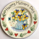 Hand painted plates for weddings, christenings, and births